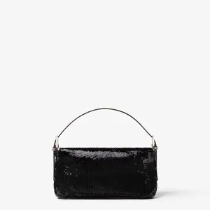 Fendi Baguette® 26424 Black Organza And Sequin Bag